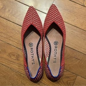 Rothy's | Shoes | Limited Edition Red Rothys Point Flat | Poshmark